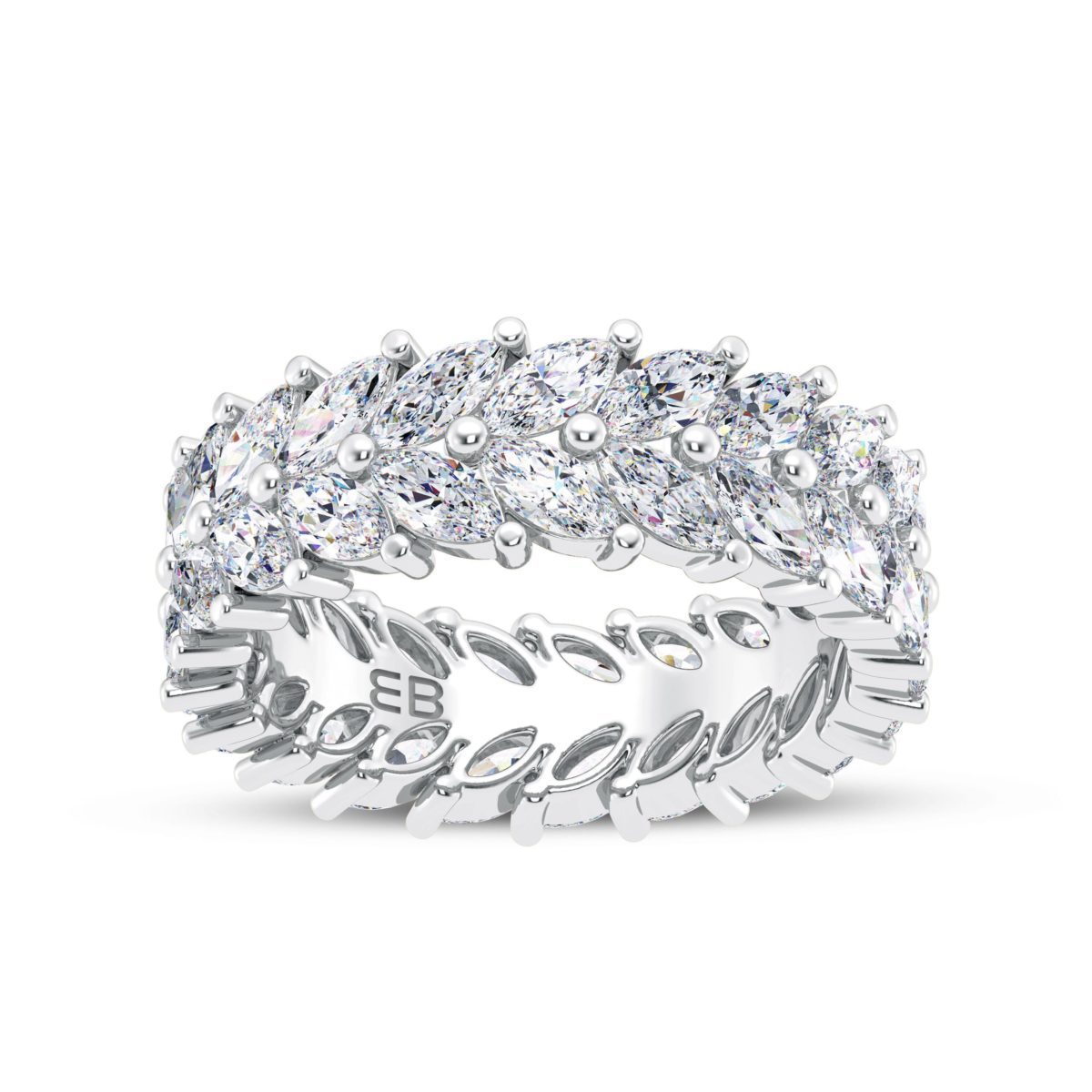 Slant Marquise Lab Diamond Eternity Ring | Everbrite Jewellery